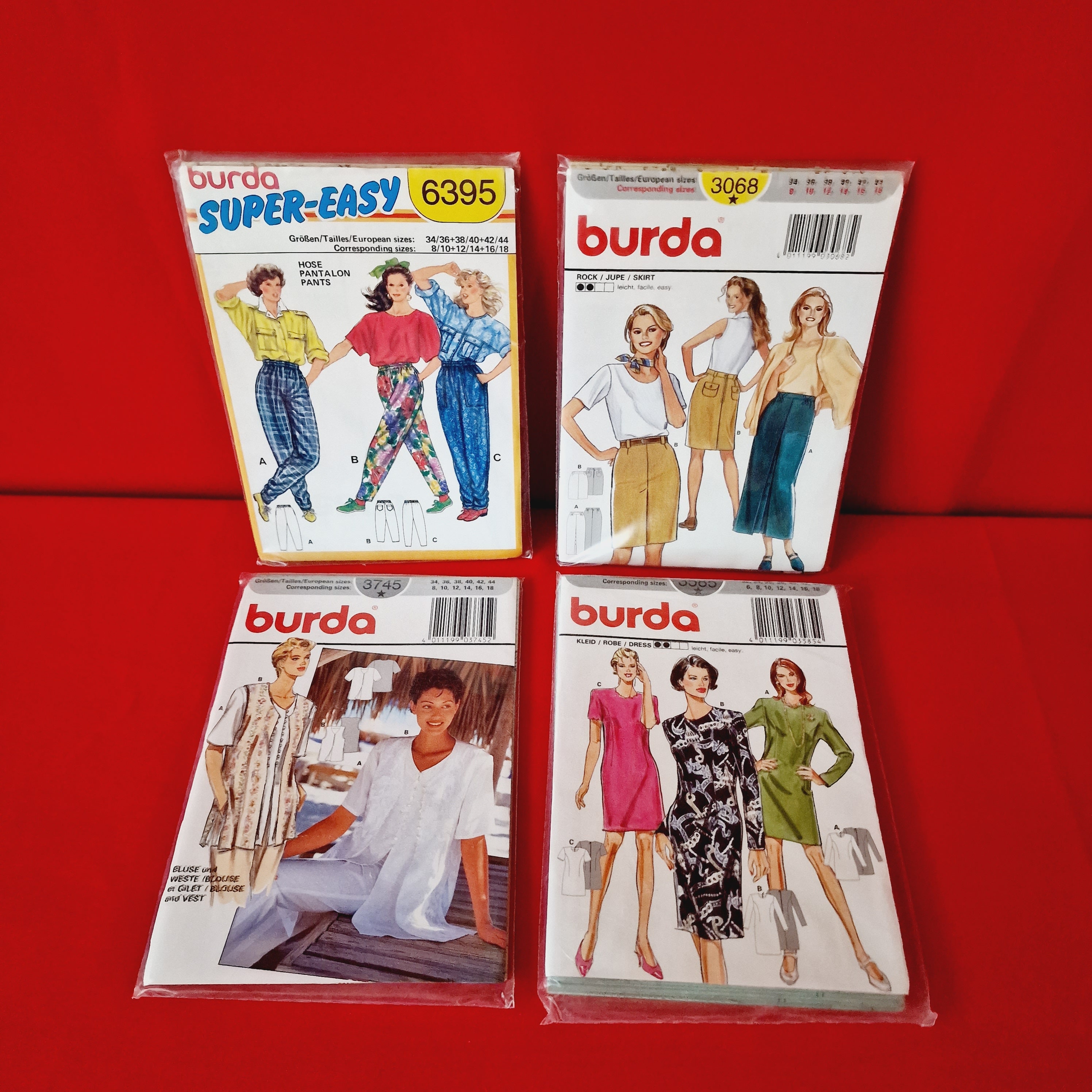 Vintage Burda Sewing Pattern Lot of 4 - Etsy