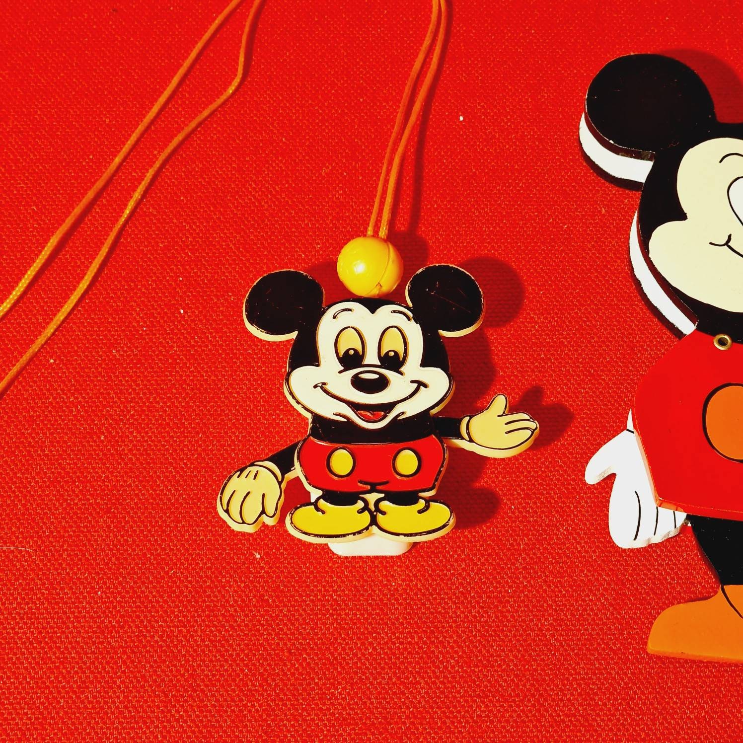 Vintage Mickey Mouse Pull String 70's - Etsy