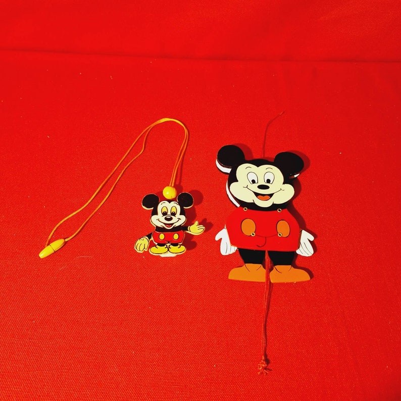 Vintage Mickey Mouse Pull String 70's - Etsy