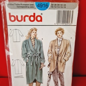 Vintage Burda 4916 Sewing Pattern 80's - Etsy