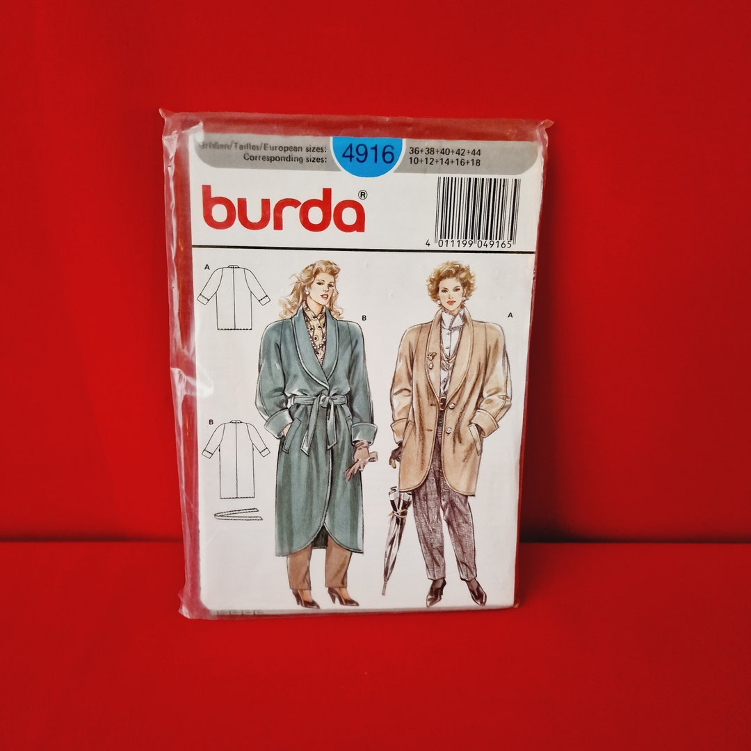 Vintage Burda 4916 Sewing Pattern 80's - Etsy