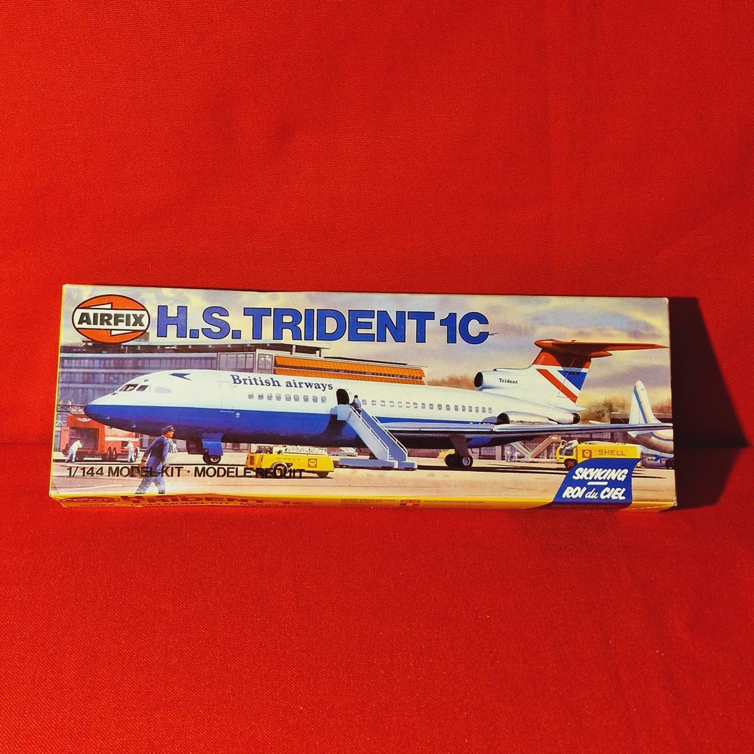 Airfix British Airways H.S. Trident 1C 03174-9 Sky King Vintage Kit ...