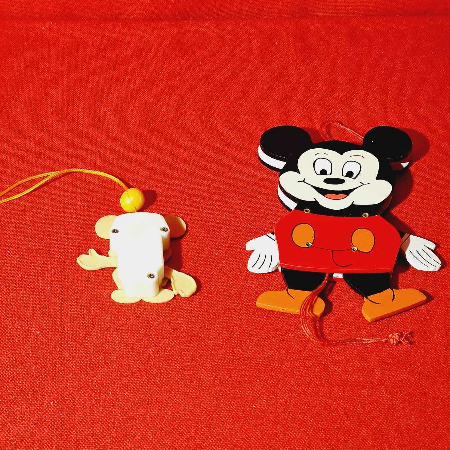 Vintage Mickey Mouse Pull String 70's - Etsy