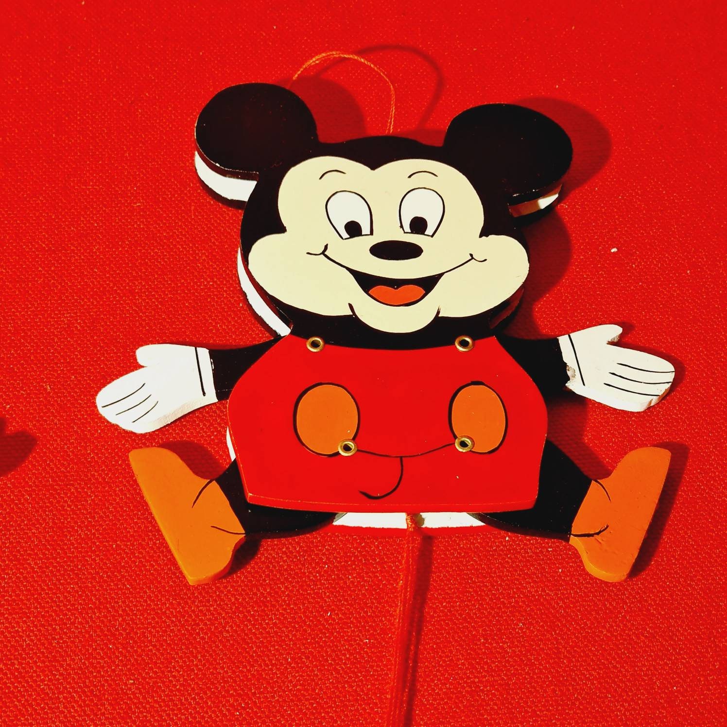 Vintage Mickey Mouse Pull String 70's - Etsy