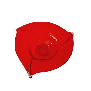 Murano Art Red Bowl Triangle/decoratie Bowl. - Etsy