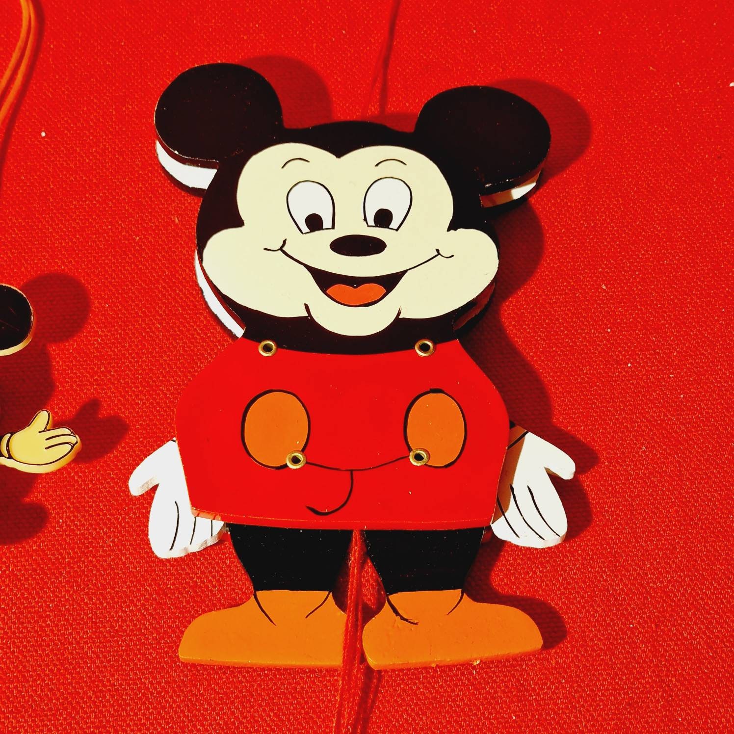 Vintage Mickey Mouse Pull String 70's - Etsy