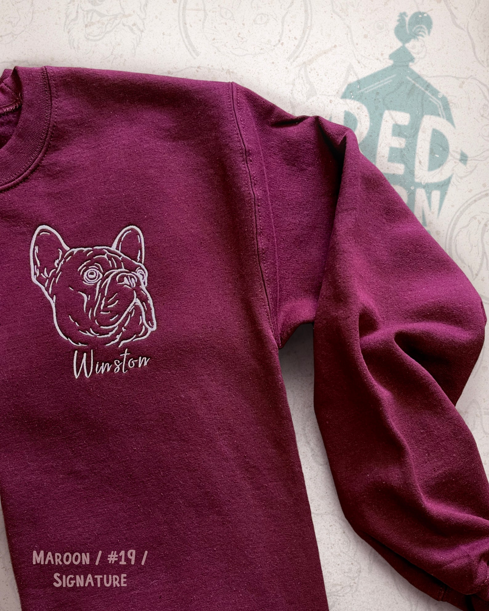 Custom Embroidered Dog Sweatshirt Custom Dog Sweater - Etsy