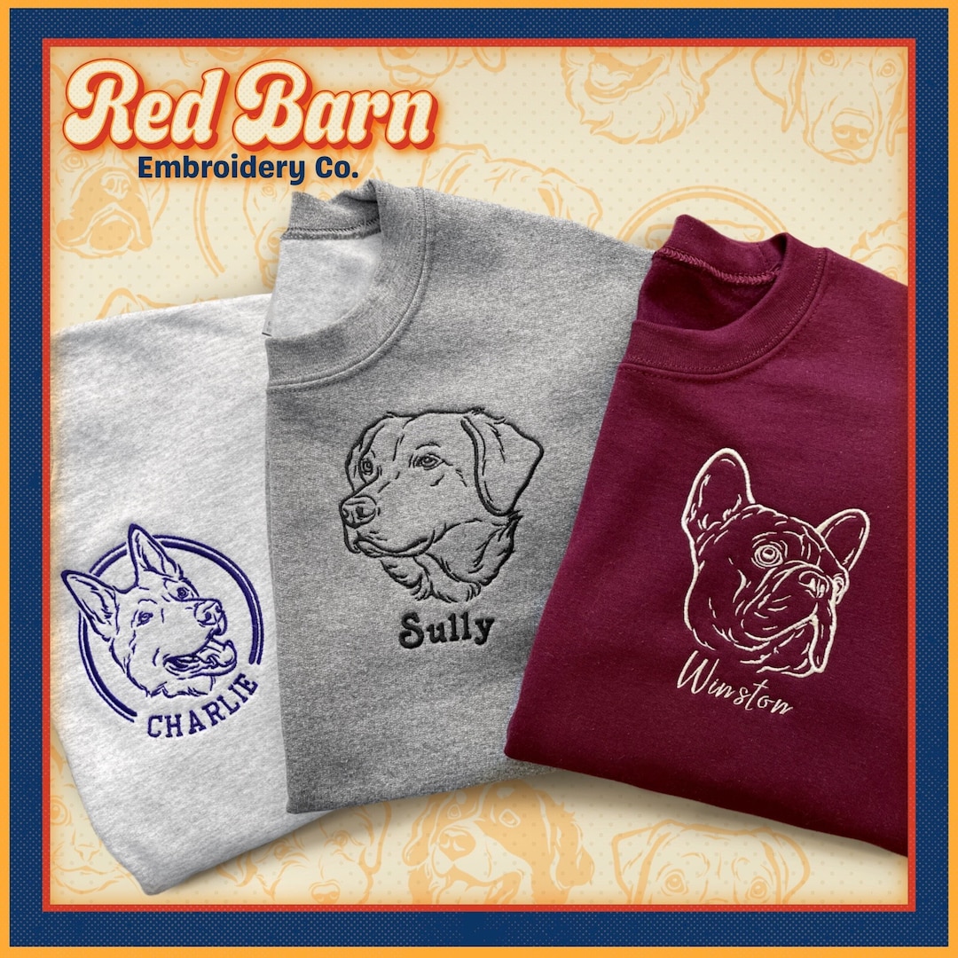 Custom Embroidered Dog Sweatshirt | Custom Pet Sweater | Embroider ...