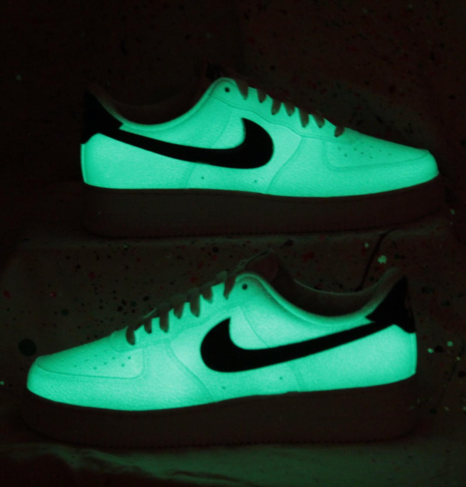 Custom Air Force 1 "glow in the Dark" BEST QUALITY Any Size Glowing Air ...