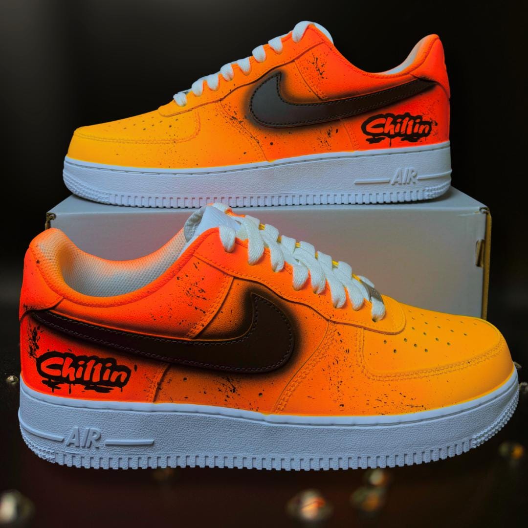 Neon UV Light Custom Air Force 1 Style | Hand Painted Gradient Splatter ...