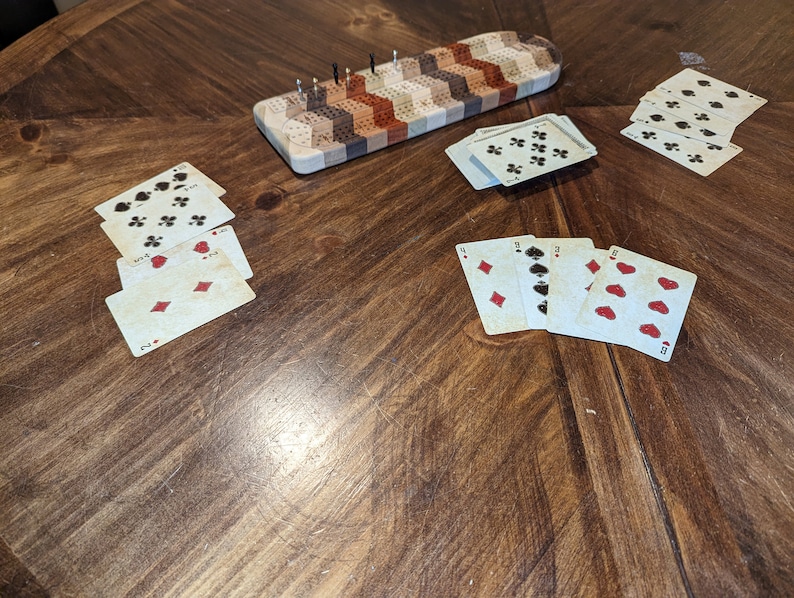 6-species Continuous Track Three Player Cribbage Board - Etsy