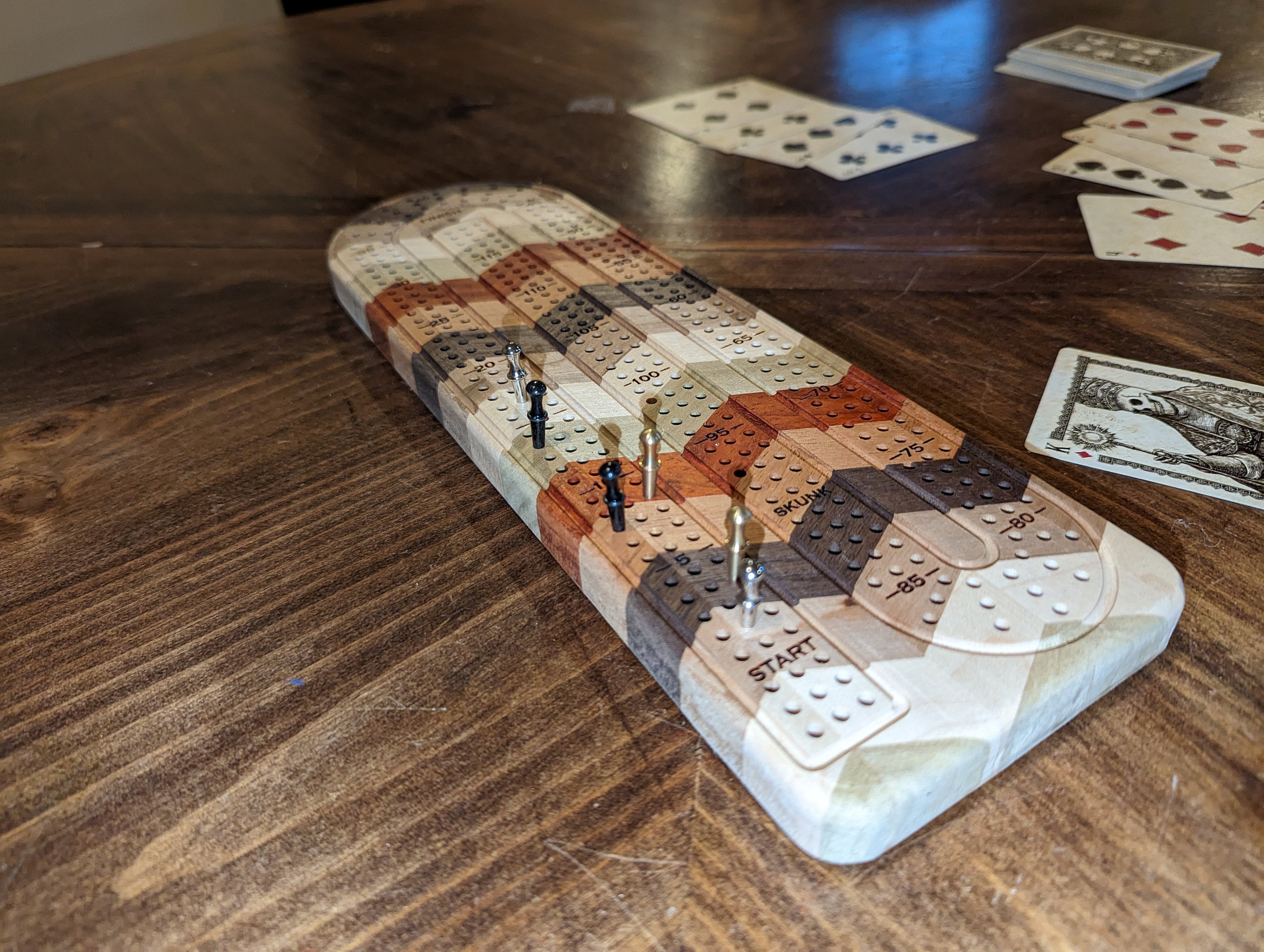 6-species Continuous Track Three Player Cribbage Board - Etsy