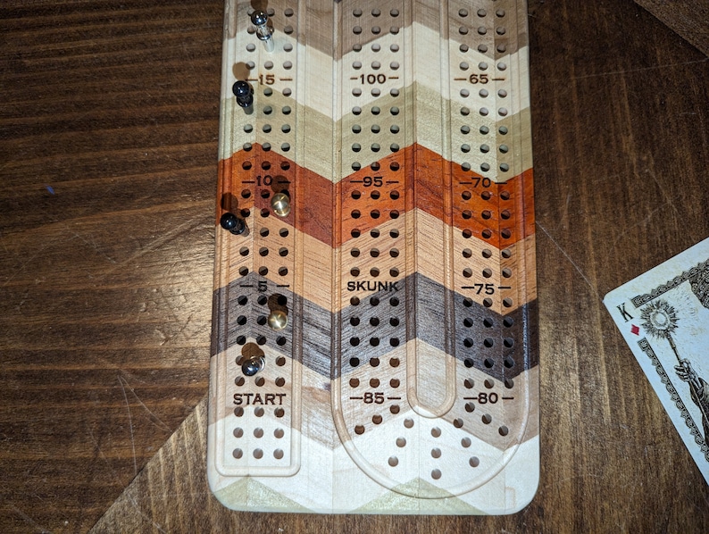 6-species Continuous Track Three Player Cribbage Board - Etsy