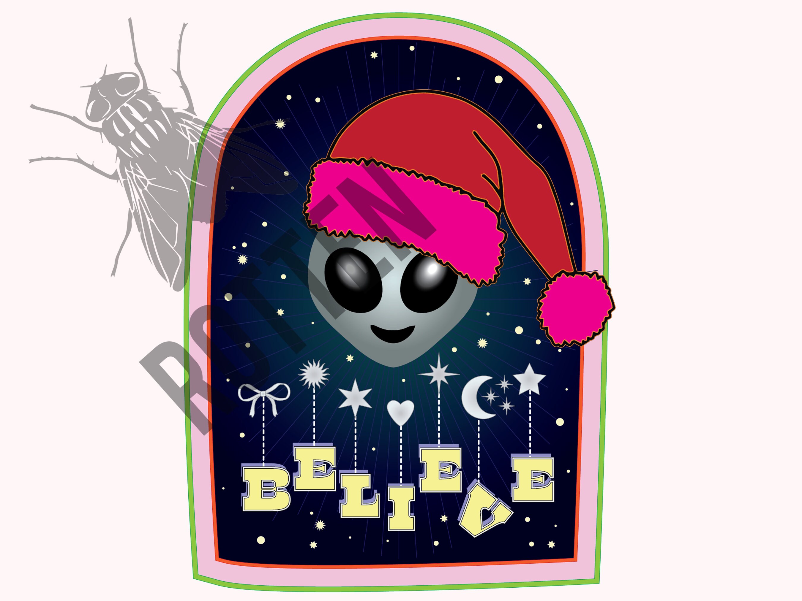 Cosmic Christmas Bundle Alien PNG, SVG, JPG, I Saw Mommy Kissing Santa ...