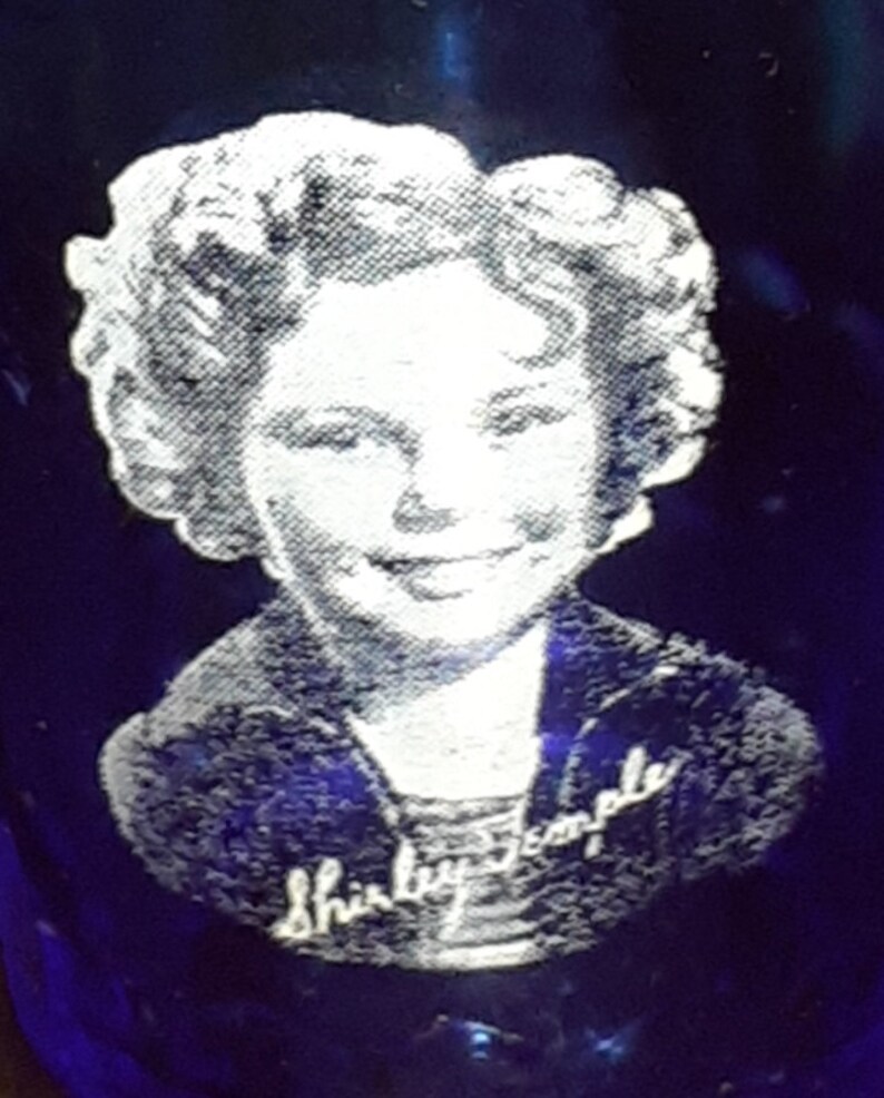 Vintage Cobalt Blue Shirley Temple Glass Creamer Usa Etsy