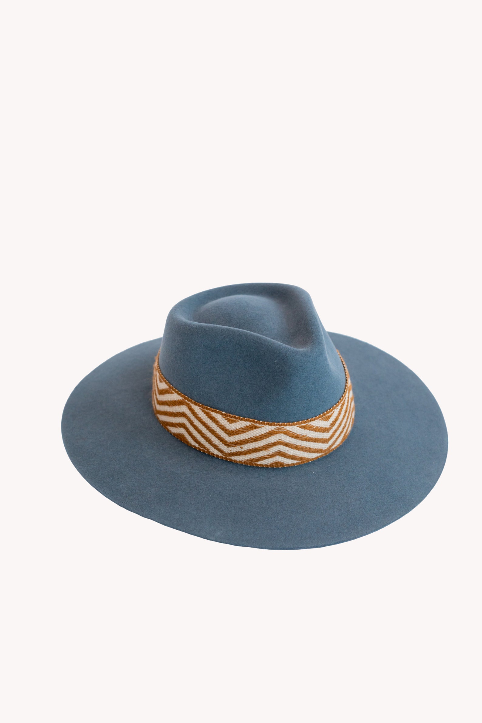 Dusty Blue Western Alpaca Wool Hat | Andean Wide Brim Cowboy Hat ...