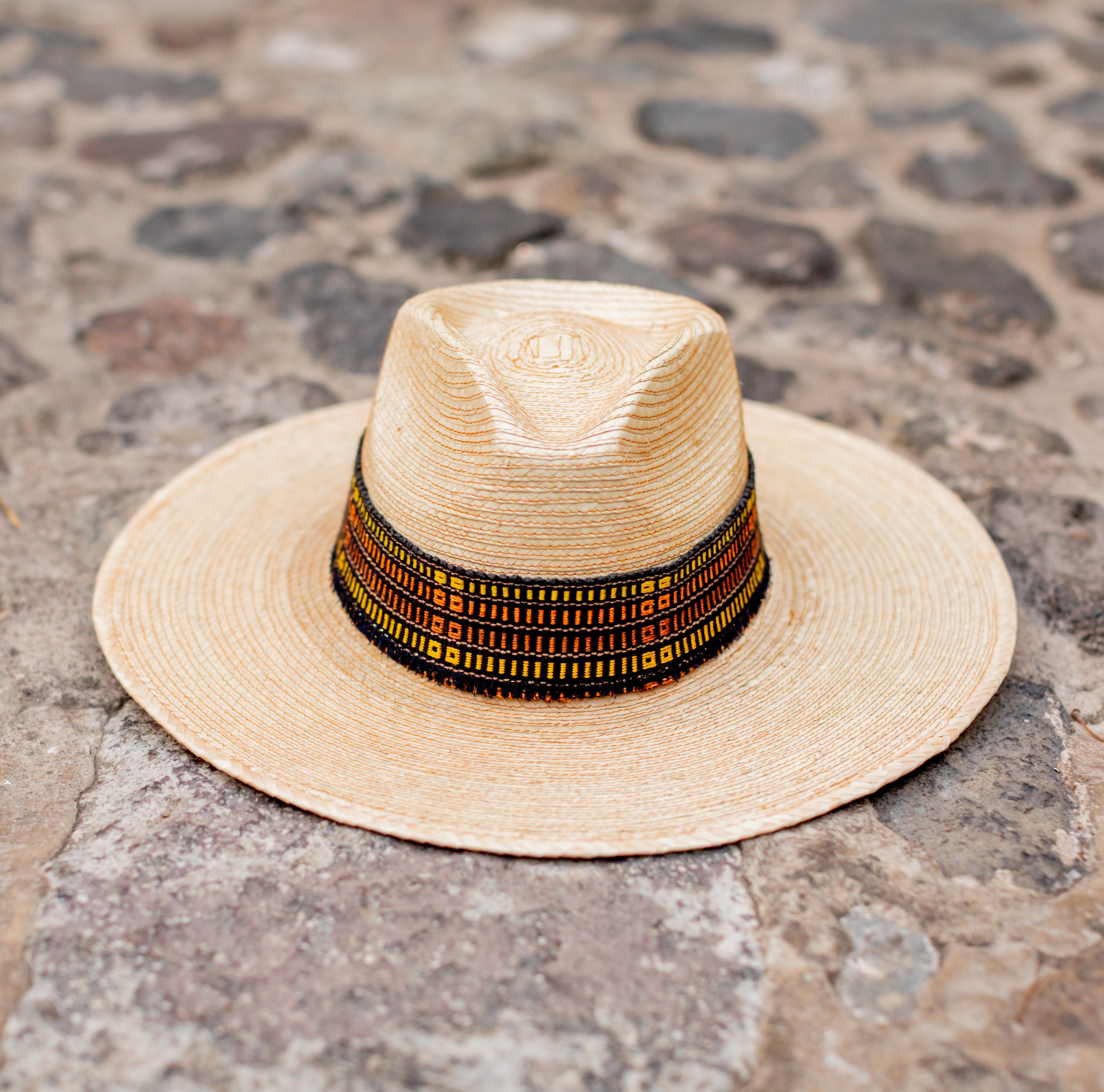 Western Palm Leaf Hat | Wide Brim Straw Hat | Guatemalan Unisex Boho ...