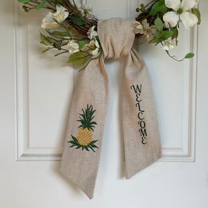 Wreath Sash, Welcome Wreath Sash, Door Decor, Home Decor, Birthday ...