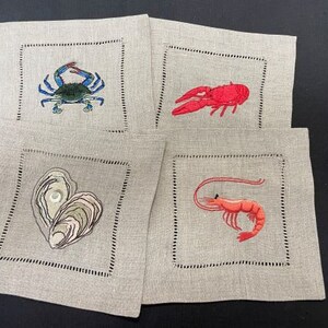 Cocktail Napkins, Dinner Napkins, Bar Napkins, Embroidered Napkins ...