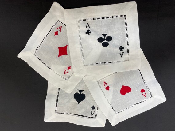 Cocktail Napkins Playing Card Napkins Poker Coaster Deck of - Etsy