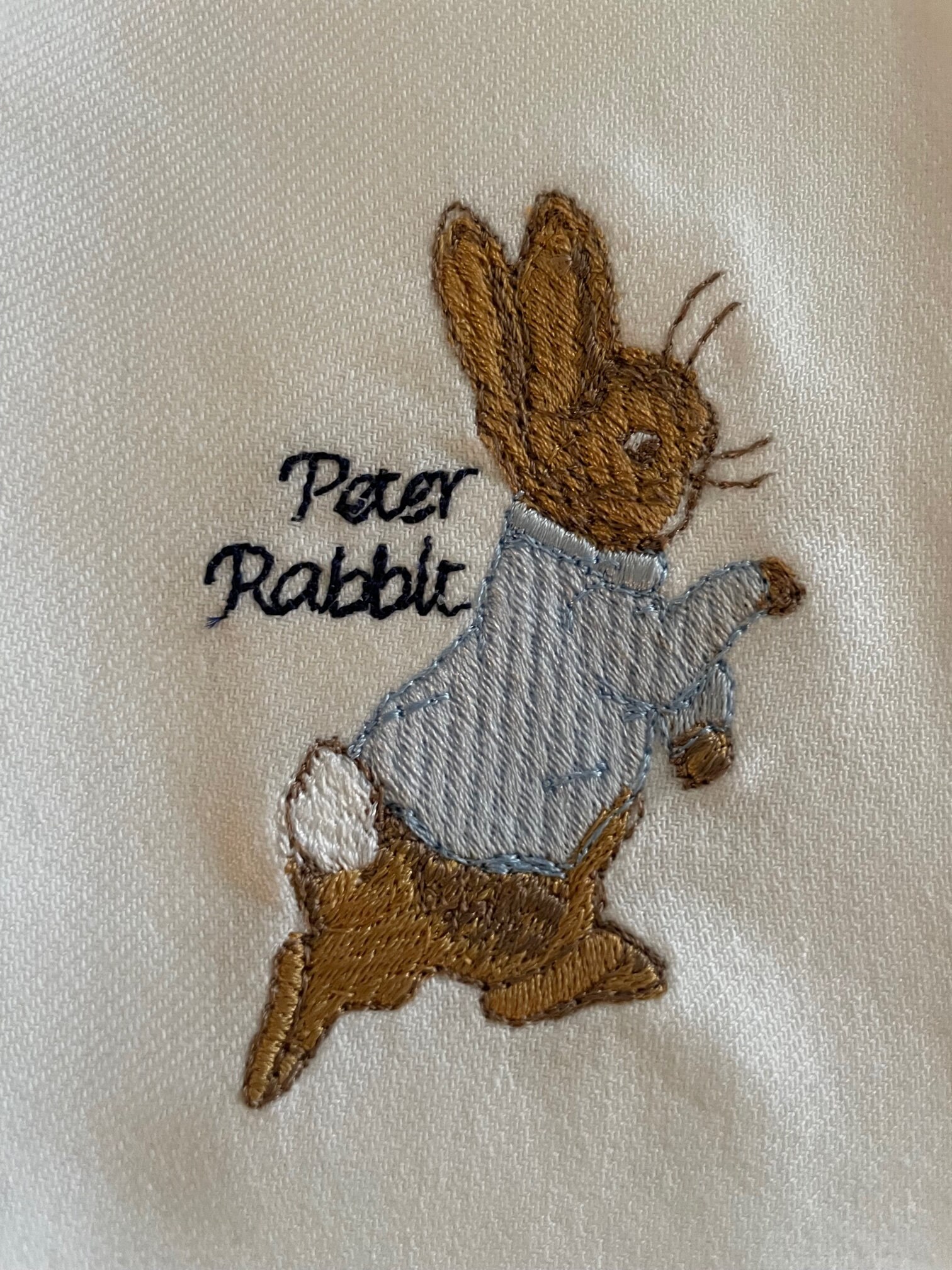 Dinner Napkin, Peter Rabbit Embroidered Napkin, Embroidered Dinner ...