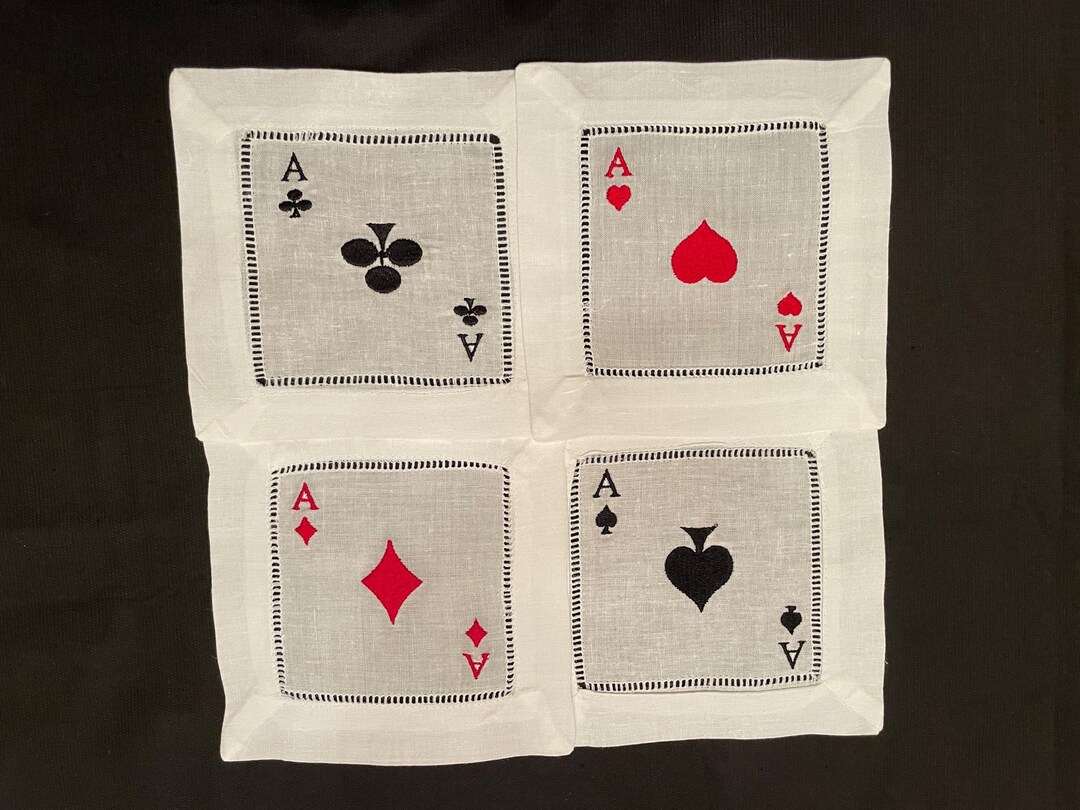 Cocktail Napkins, Playing Card Napkins, Poker Coaster, Deck of Cards ...