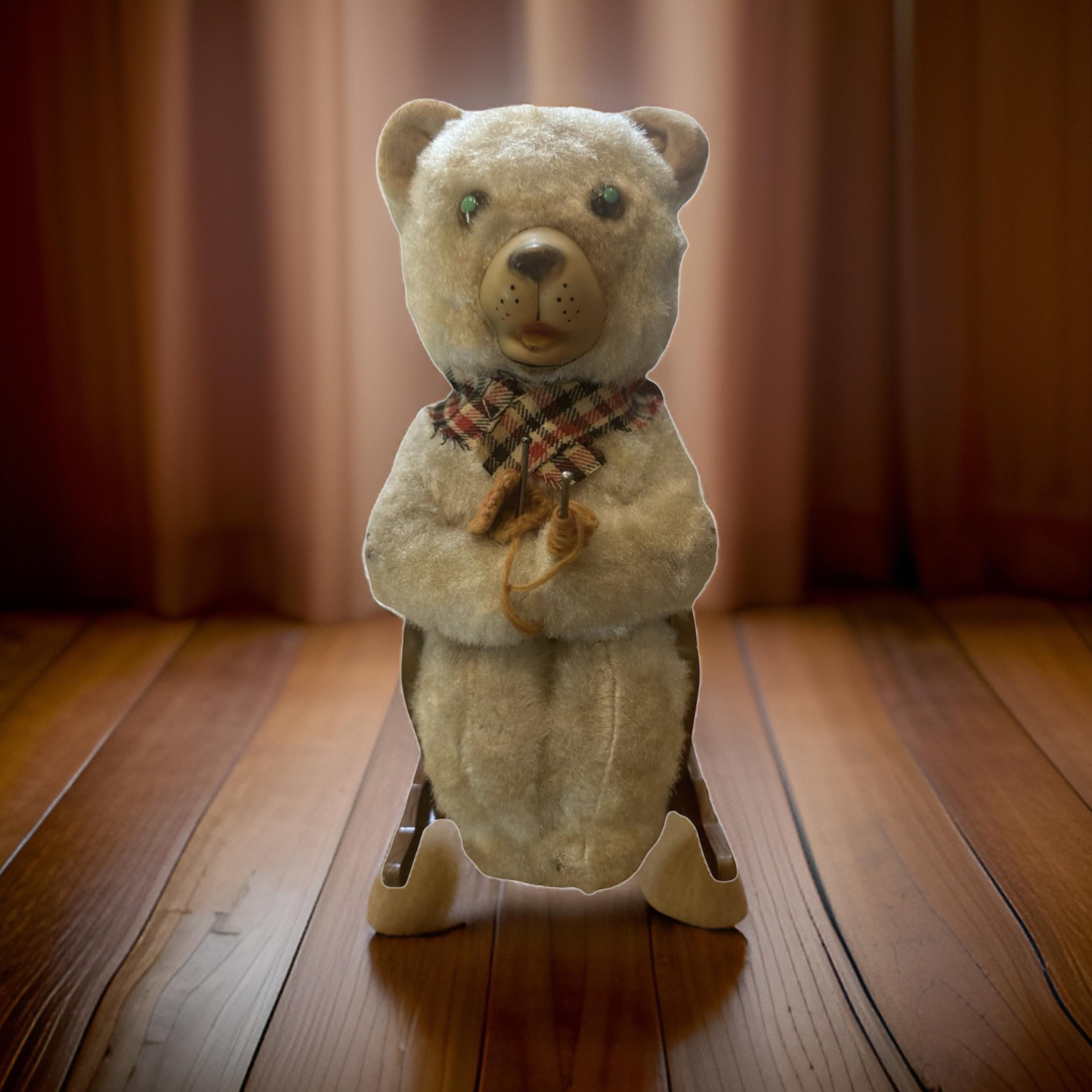 1950's Knitting Rocking Chair Bear | Battery Operated - Etsy