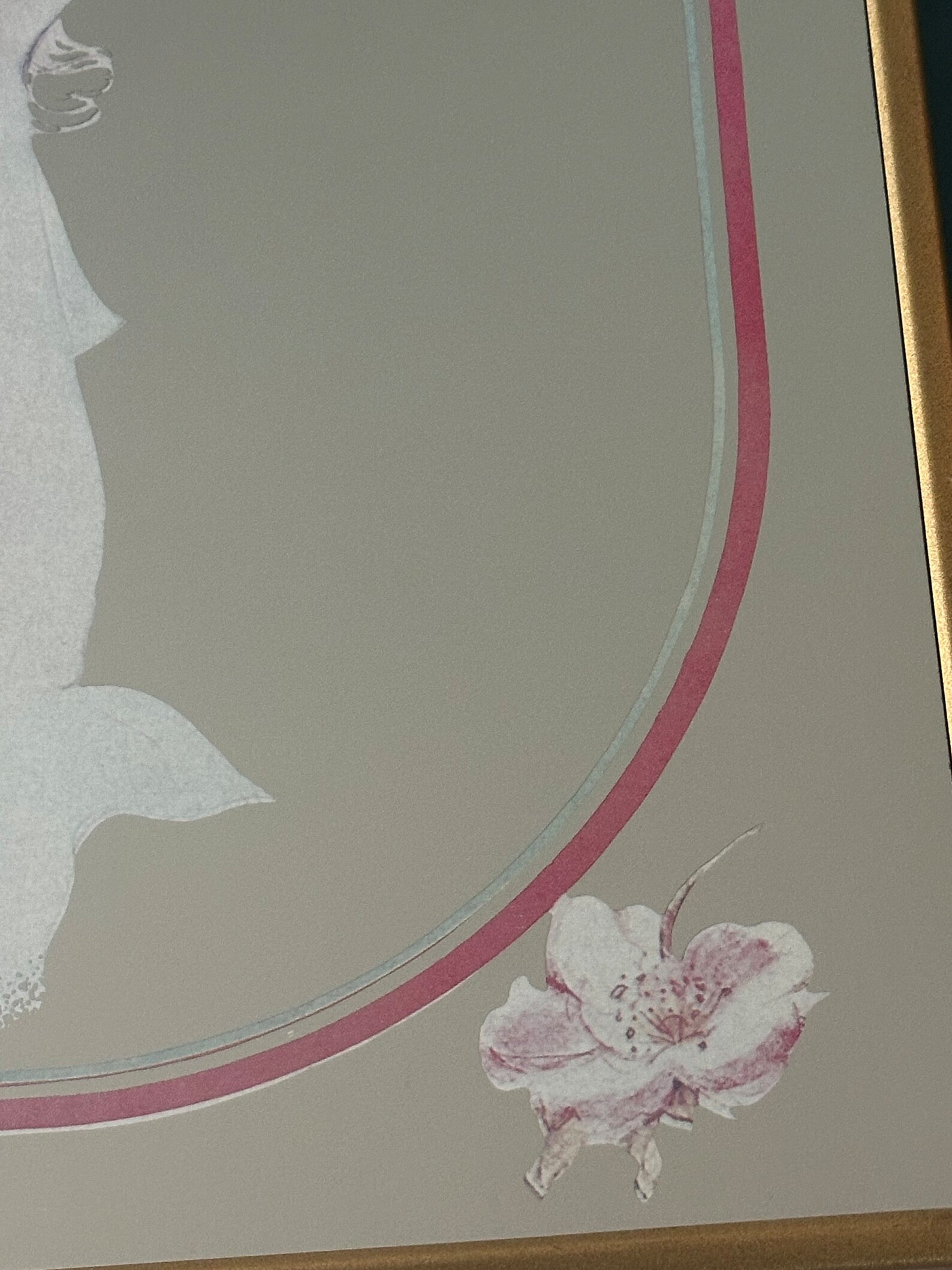 Vintage Art Nouveau Flapper Wall Art Stunning Deco Mirror, 1970s Pub ...