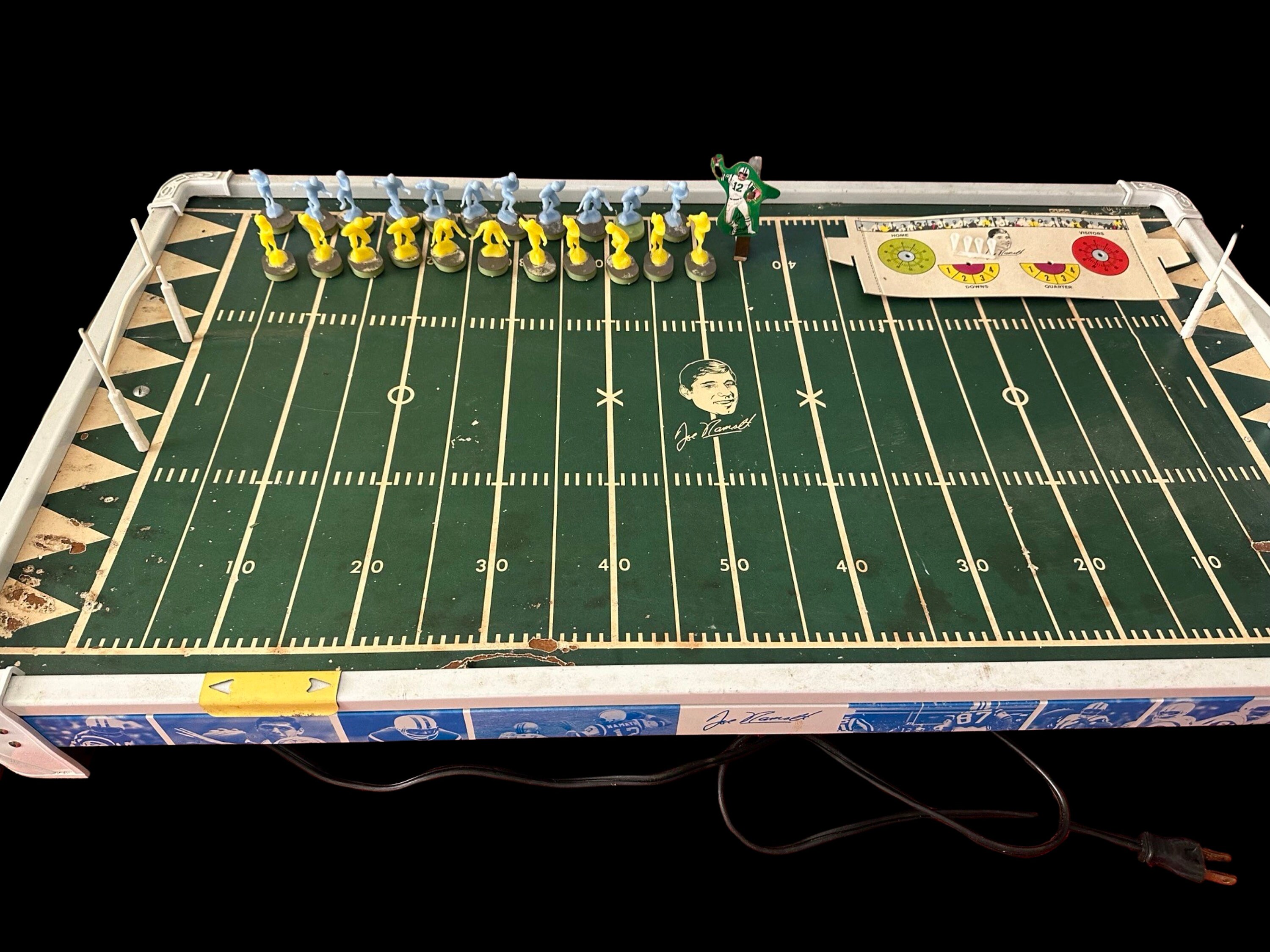 Vintage 1969 Joe Namath Electric Table Top Football Game - Etsy