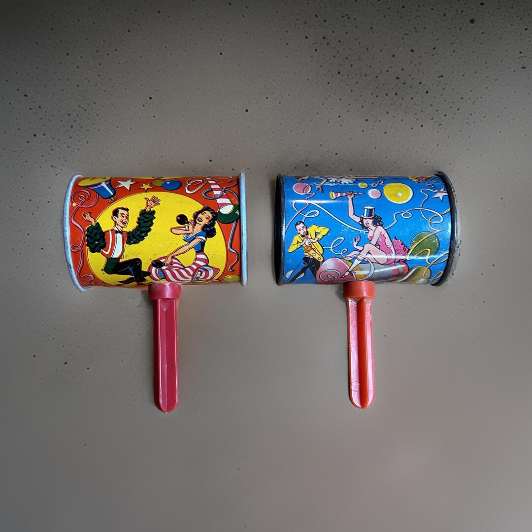 Vintage U.S. Metal Toy Noise Makers – Set of 2 – Retro Party Decor ...
