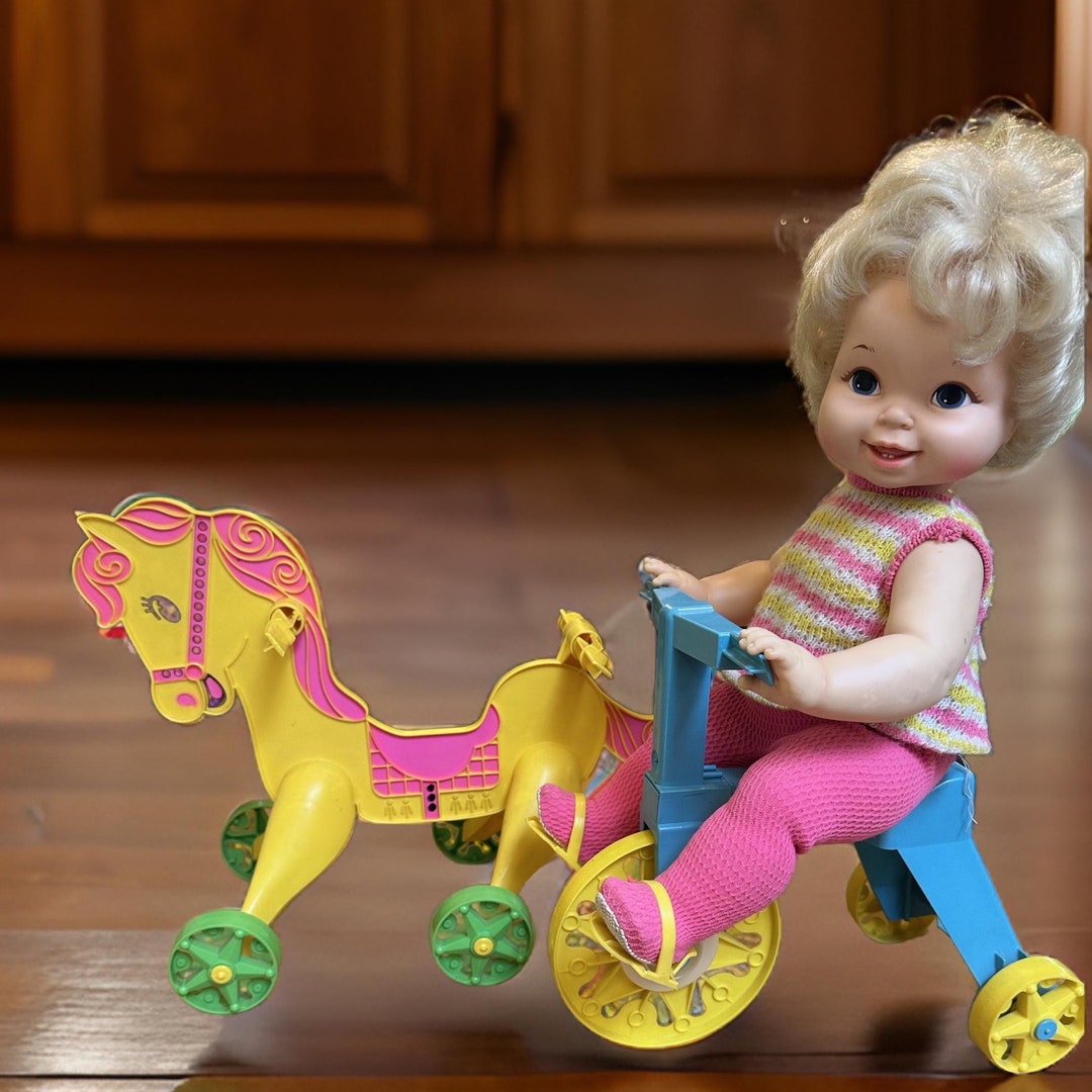 Vintage 1967 Tippee-toes Doll Play Set With Original Clothes, Horse ...
