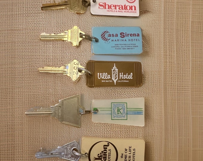 Vintage Hotel Key Collection - Set of 5 Unique Vintage Keys From Iconic ...