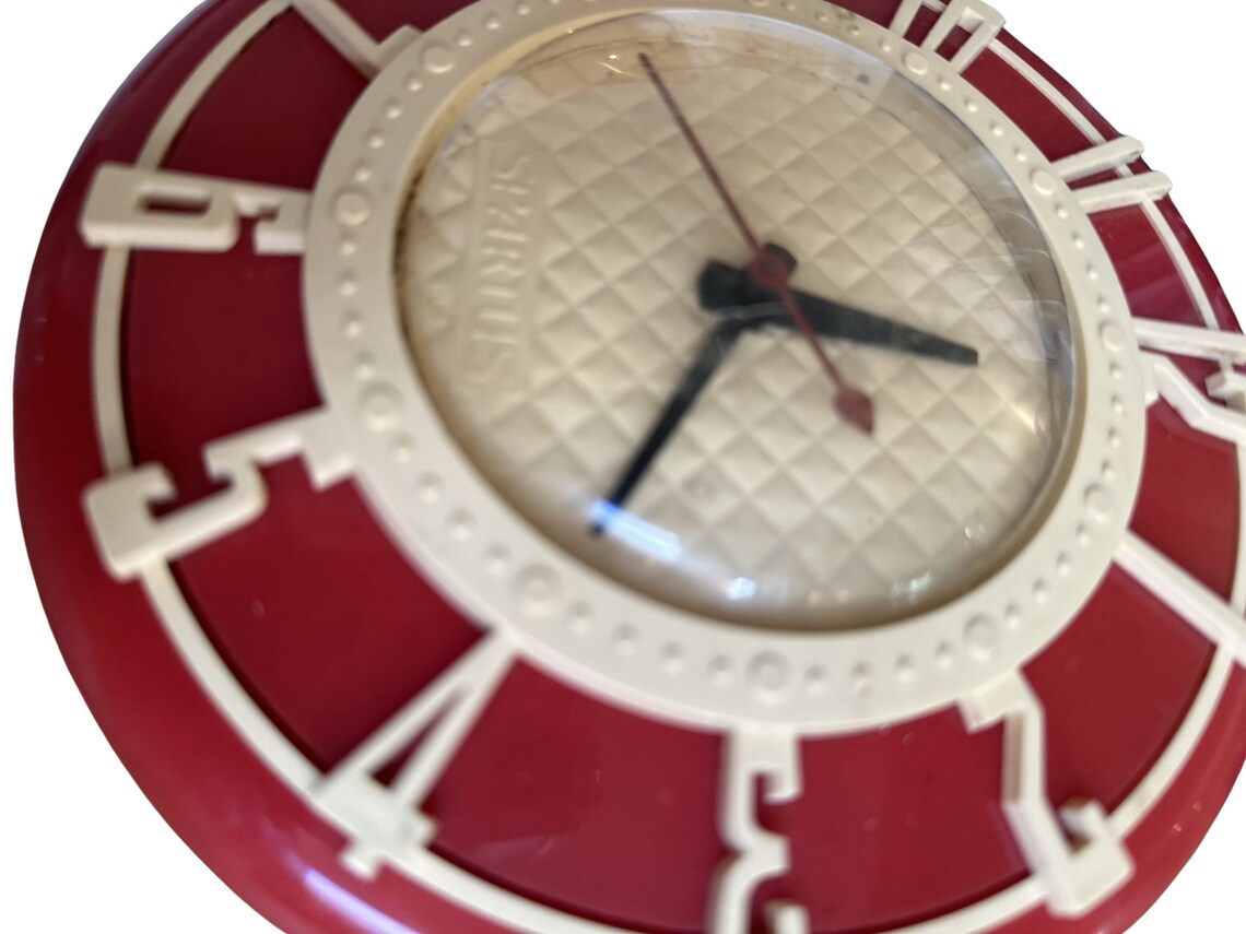 VINTAGE 1950's Spartus Retro Red Electric Wall Clock - Etsy