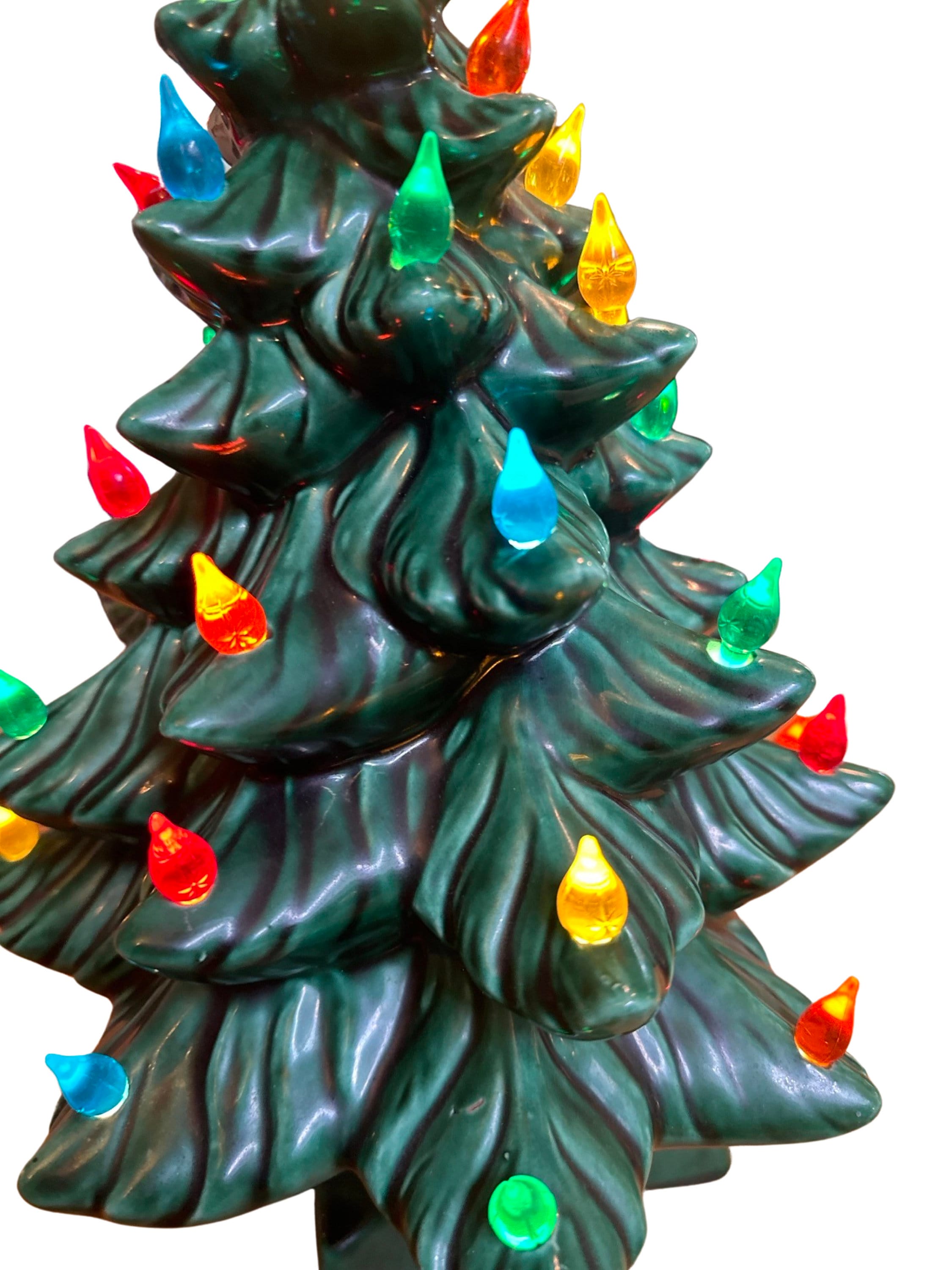 Vintage Green Ceramic Christmas Tree - Etsy