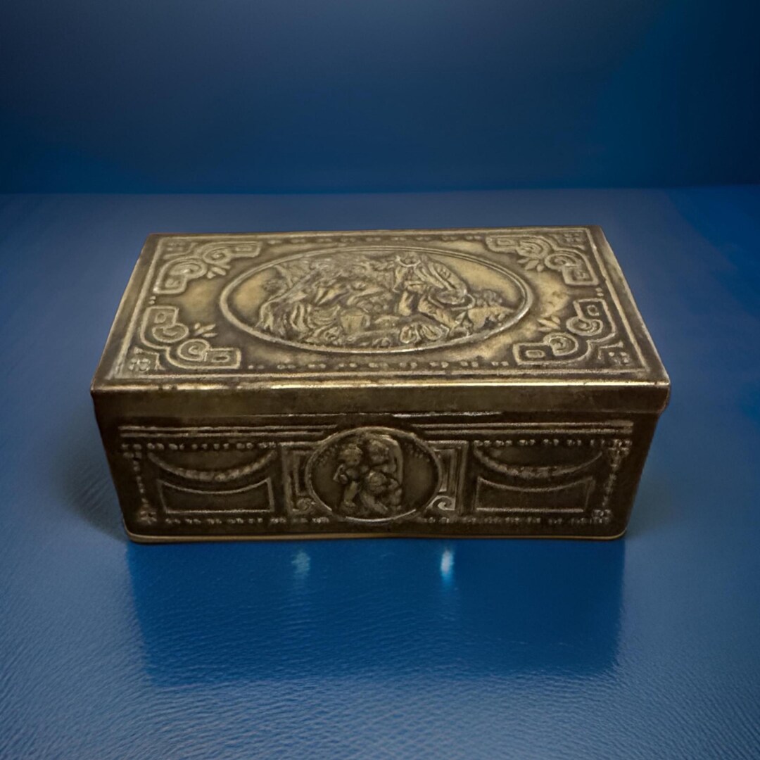 Vintage Tin State Express Cigarettes Box With Wooden Interior ...