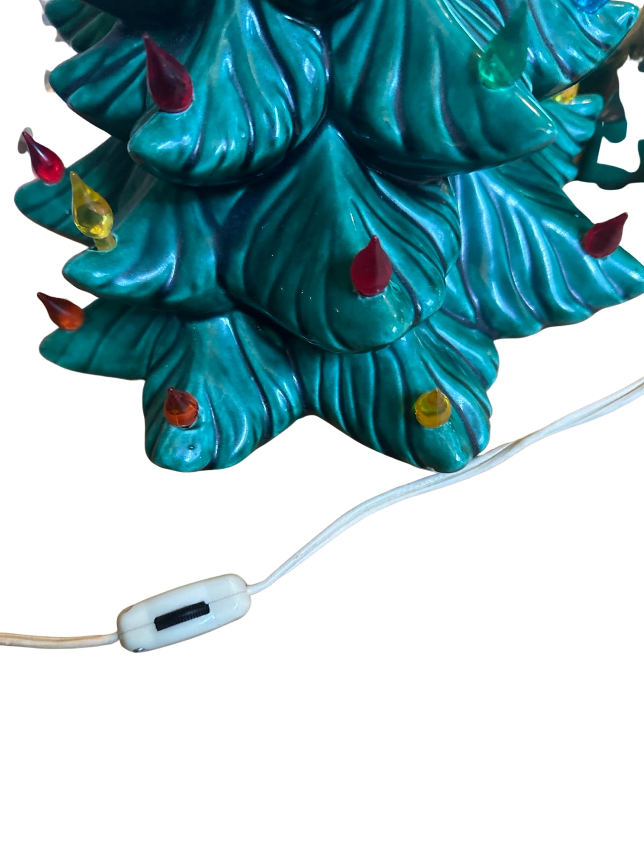 Vintage Green Ceramic Christmas Tree - Etsy