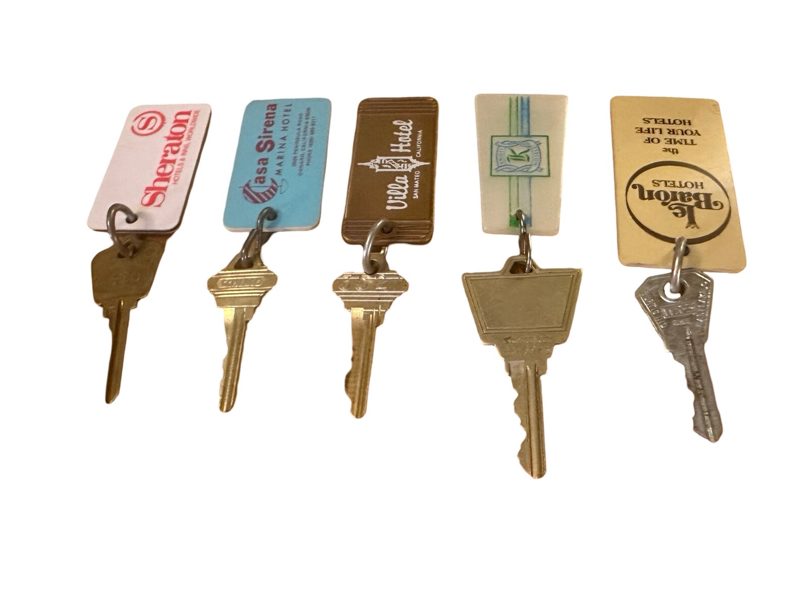 Vintage Hotel Key Collection Set of 5 Unique Vintage Keys From Iconic ...