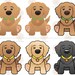 Golden Retriever Clipart Dog Puppy Pets Dogs Graphics | Etsy