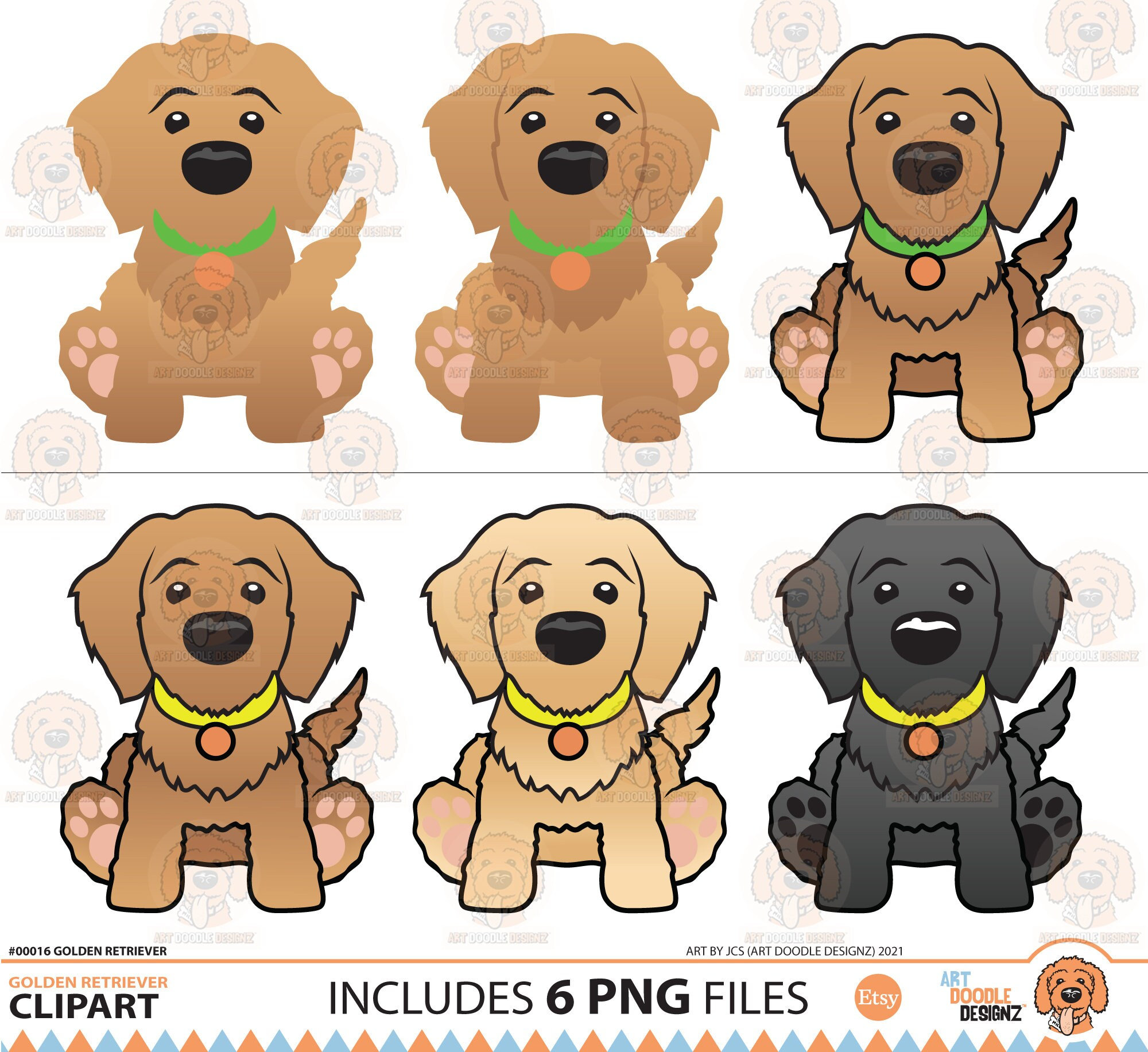 Golden Retriever Puppy Clipart