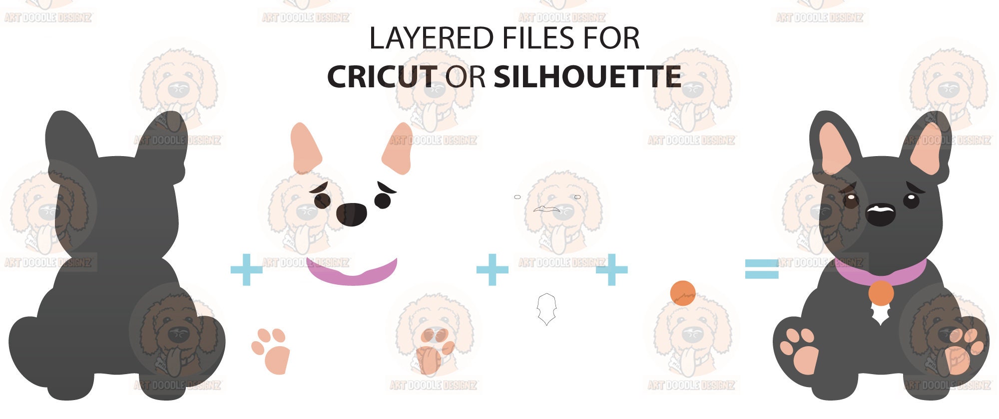 French Bulldog Layered SVG. Dog. Puppy. Cricut Cut Files. Purebred ...
