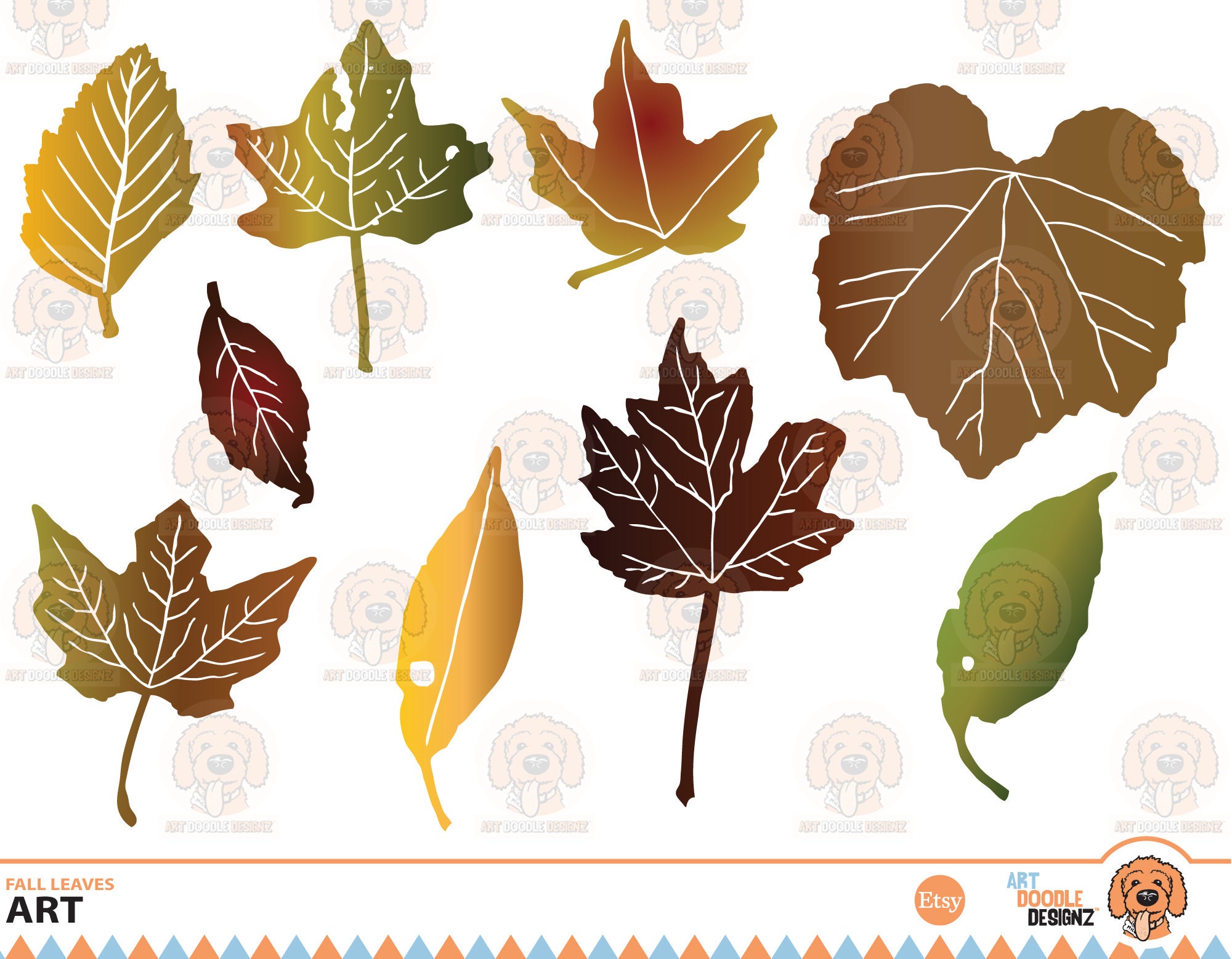 Fall Leaves Bundle SVG. Svg Set. Cricut Cut Files, Layered Files ...