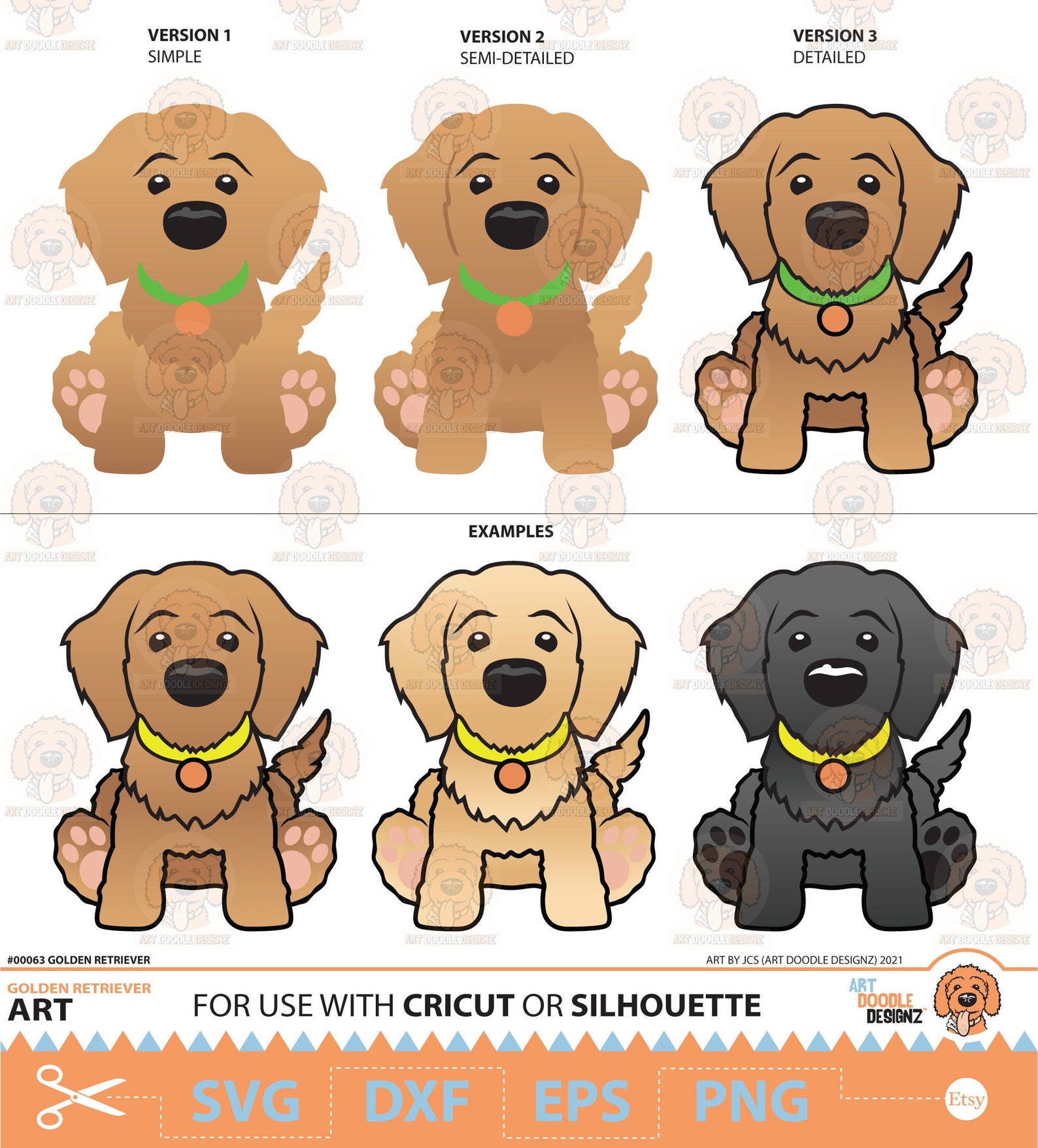 Golden Retriever Layered SVG. Dog. Puppy. Cricut Cut Files. Purebred ...