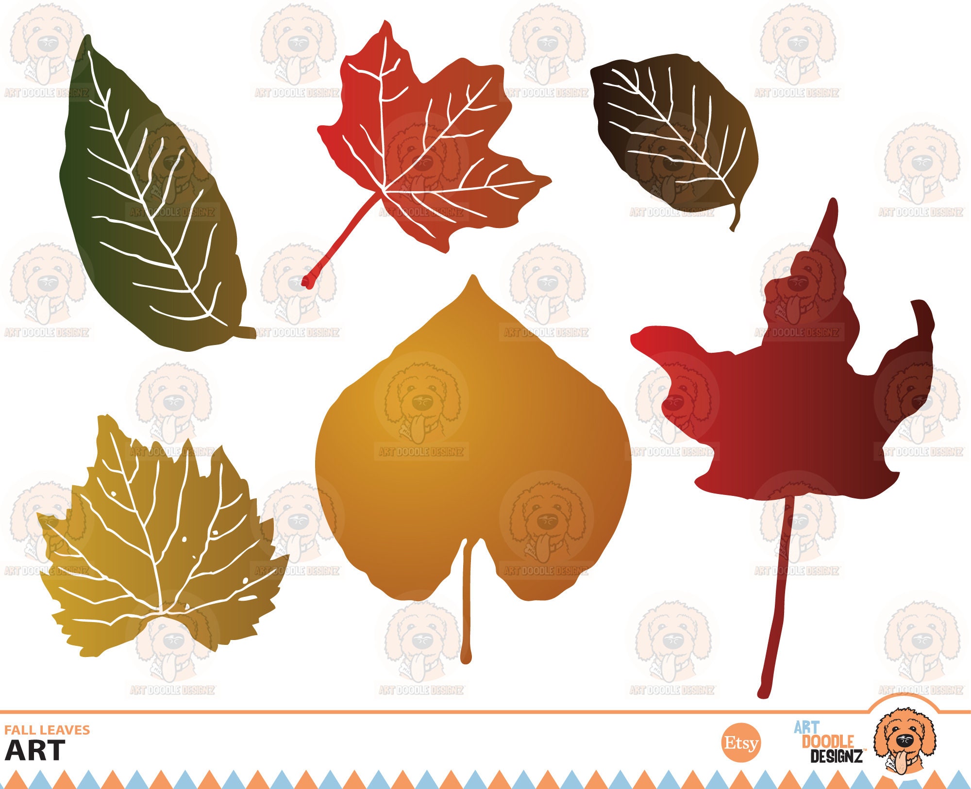 Fall Leaves Bundle SVG. Svg Set. Cricut Cut Files, Layered Files ...