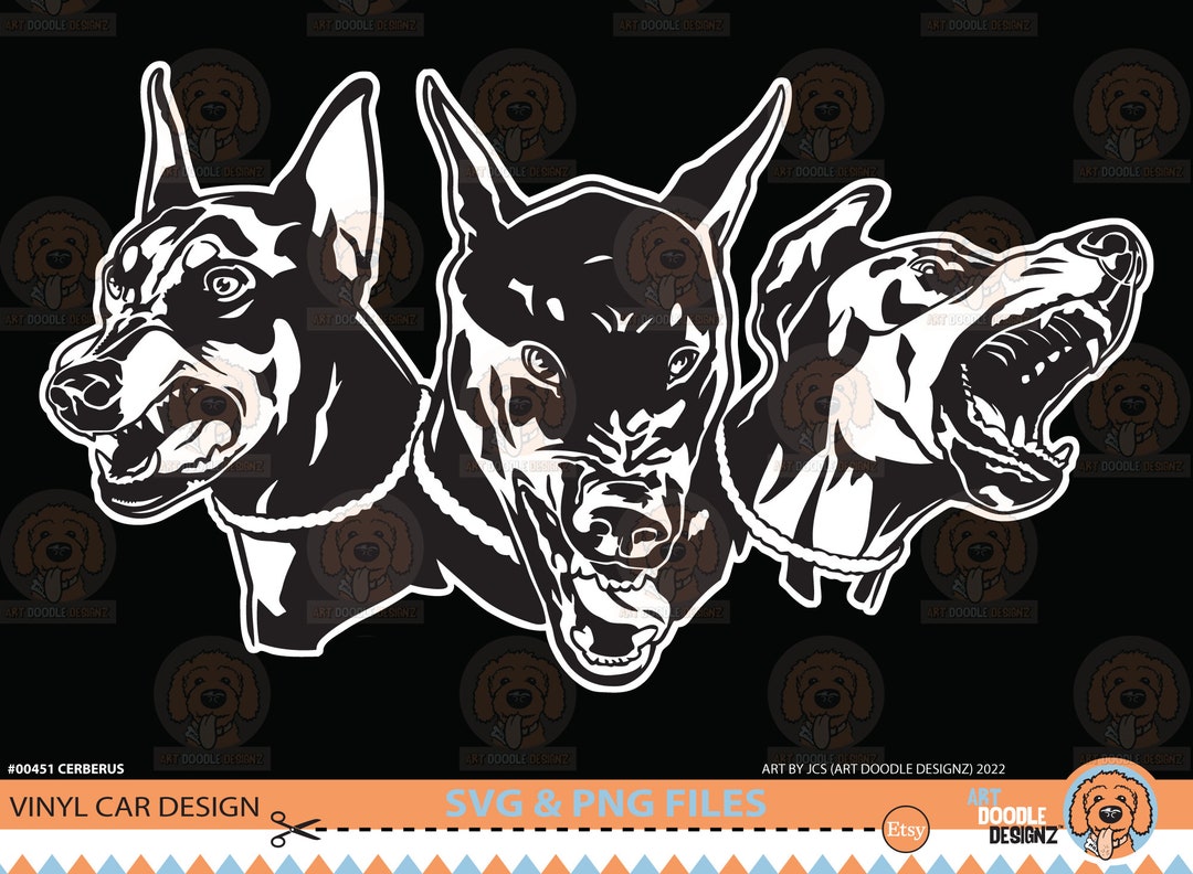 Cerberus Graphics, Layered, Digital Design, for Car, 3 Headed Dog, Van ...