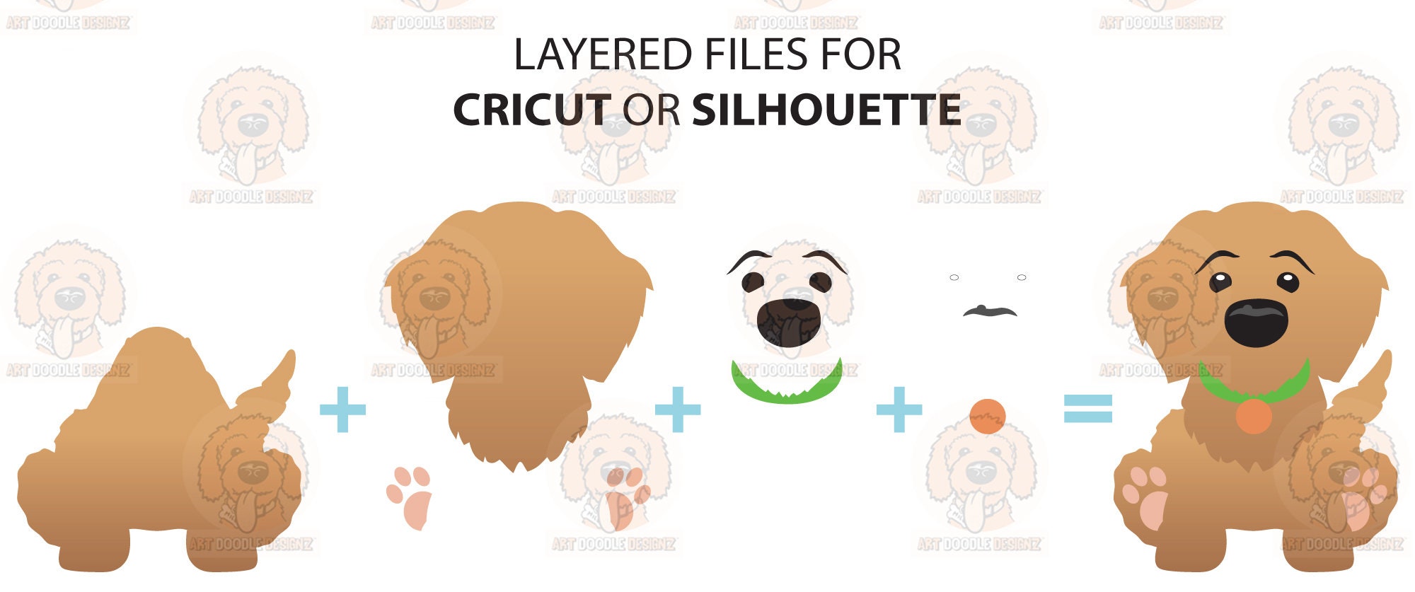 Golden Retriever Layered SVG. Dog. Puppy. Cricut Cut Files. Purebred ...
