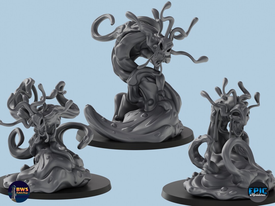 Formless Spawn | 3 Poses | 3D Printed Tabletop Resin Miniatures | D&D ...