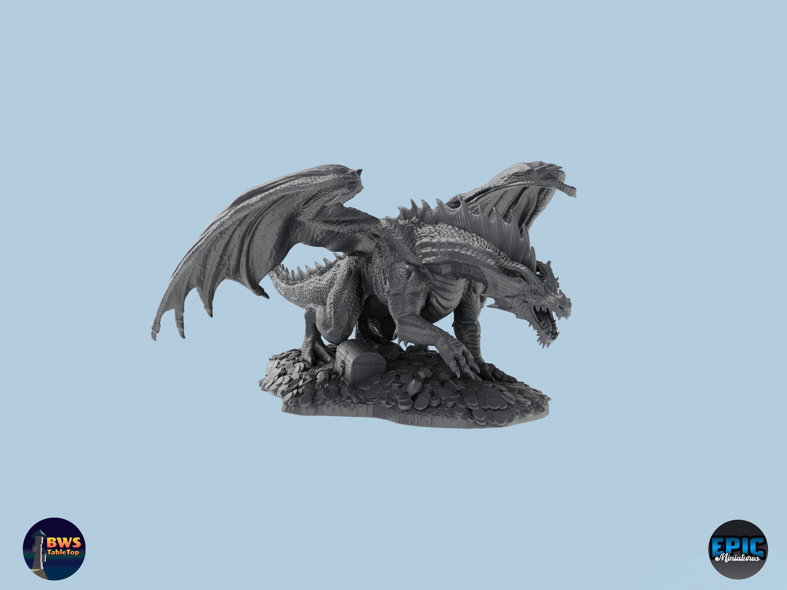 Young Red Dragon | 3D Printed Tabletop Resin Miniatures | D&D TTRPG - Etsy