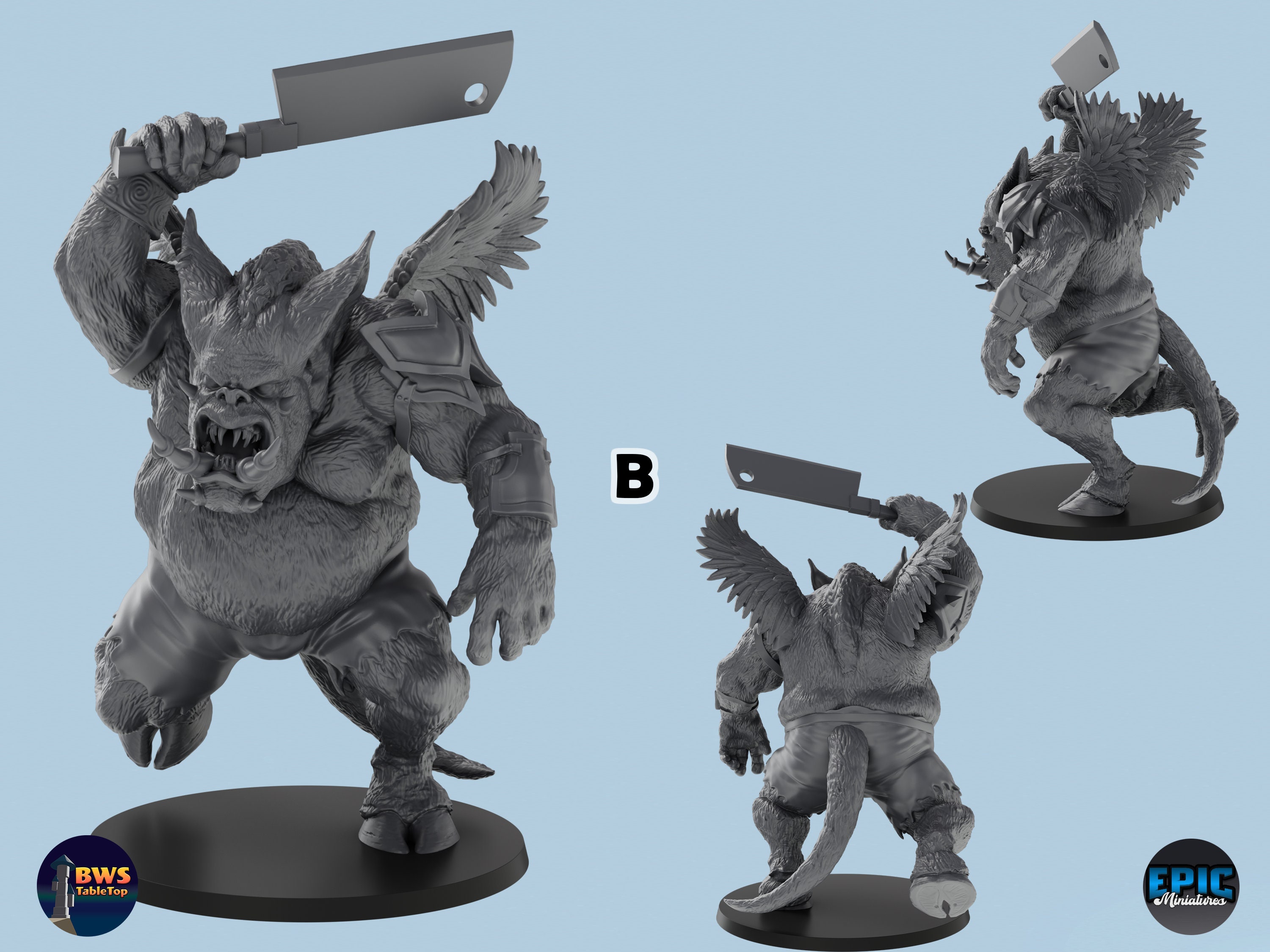 Pig Demon 3 Poses 3D Printed Tabletop Resin Miniatures - Etsy