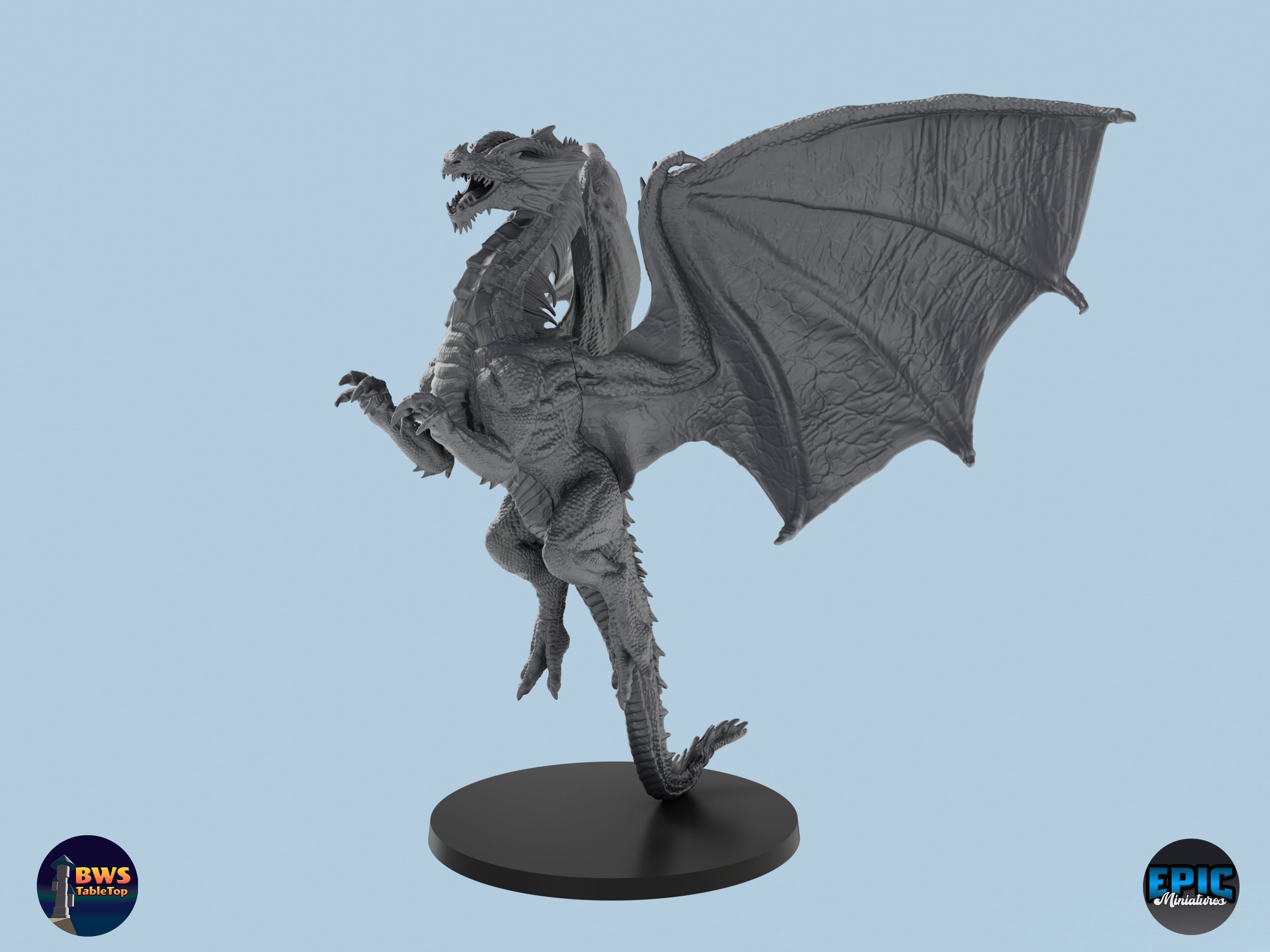 Adult Red Dragon | 3D Printed Tabletop Resin Miniatures | D&D TTRPG - Etsy