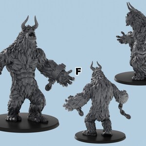 Yeti | 6 Poses | 3D Printed Tabletop Resin Miniatures | D&D TTRPG - Etsy